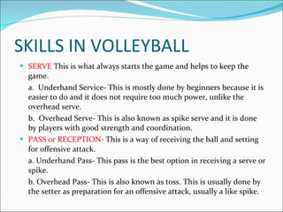 Volleyball skills | PPT