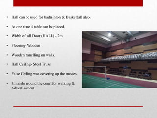 SPORTS COMPLEX,JAMIA MILLIA ISLAMAI, NEW DELHI | PPTX