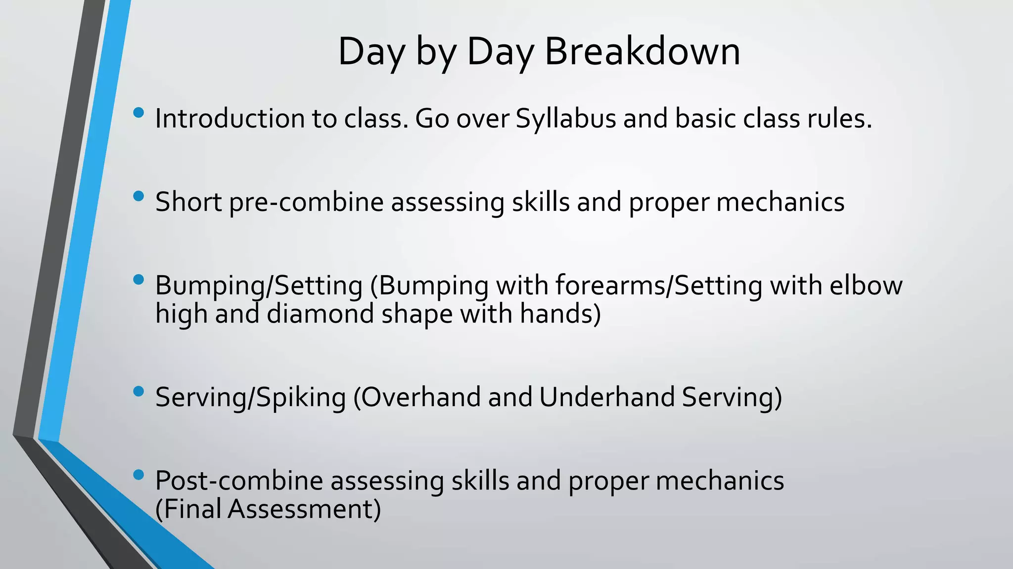 Volleyball unit plan | PPTX