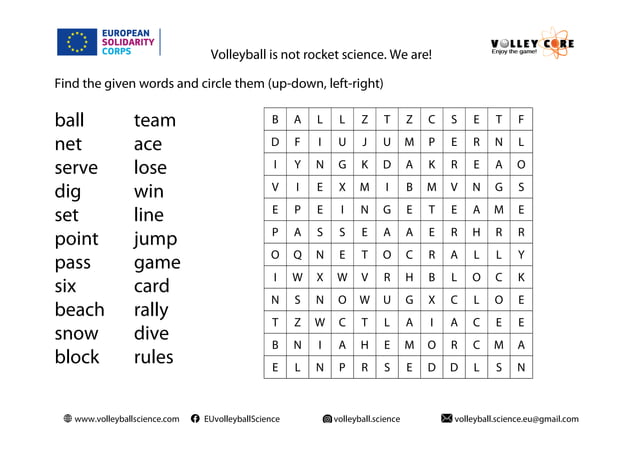 Volleyball vocabulary | PDF