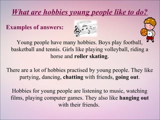 Volný čas - koníčky a záliby/Leisure time, hobbies, interests | PPT