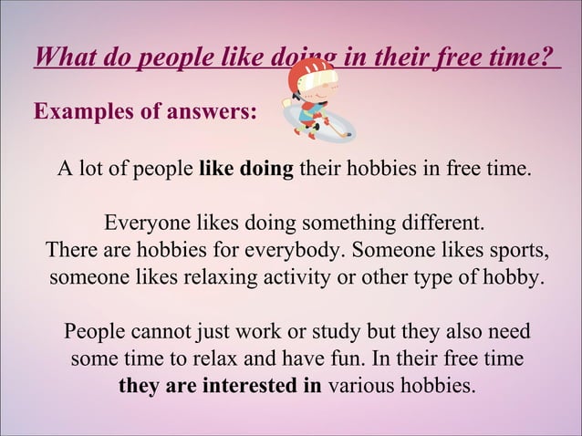 Free time hobbies | PPT