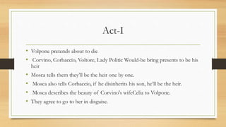 Volpone by Ben Jonson | PPTX