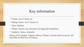 Volpone by Ben Jonson | PPTX