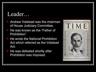 Volstead Act Presentation | PPT
