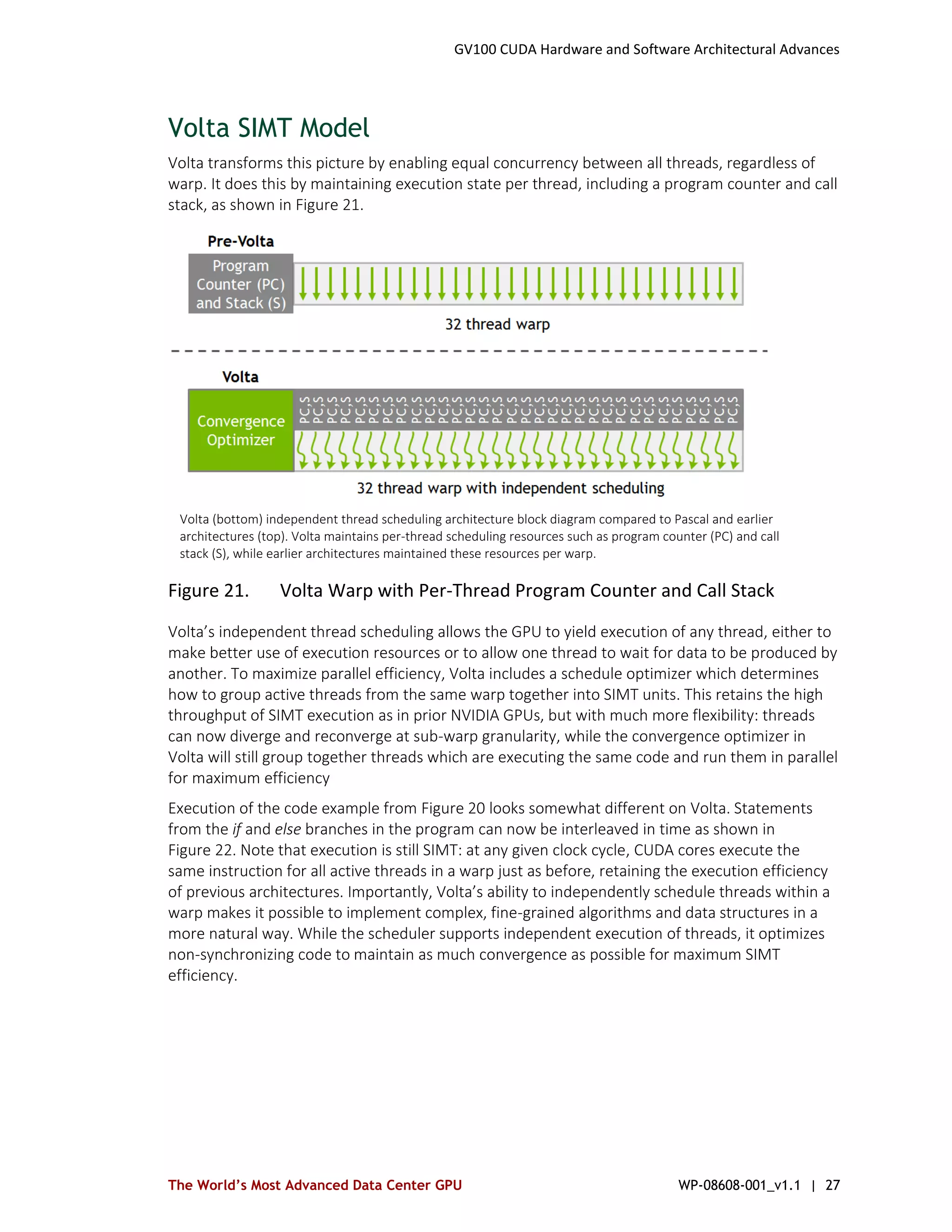 NVIDIA Tesla V100 GPU Architecture Whitepaper : NOTES | PDF