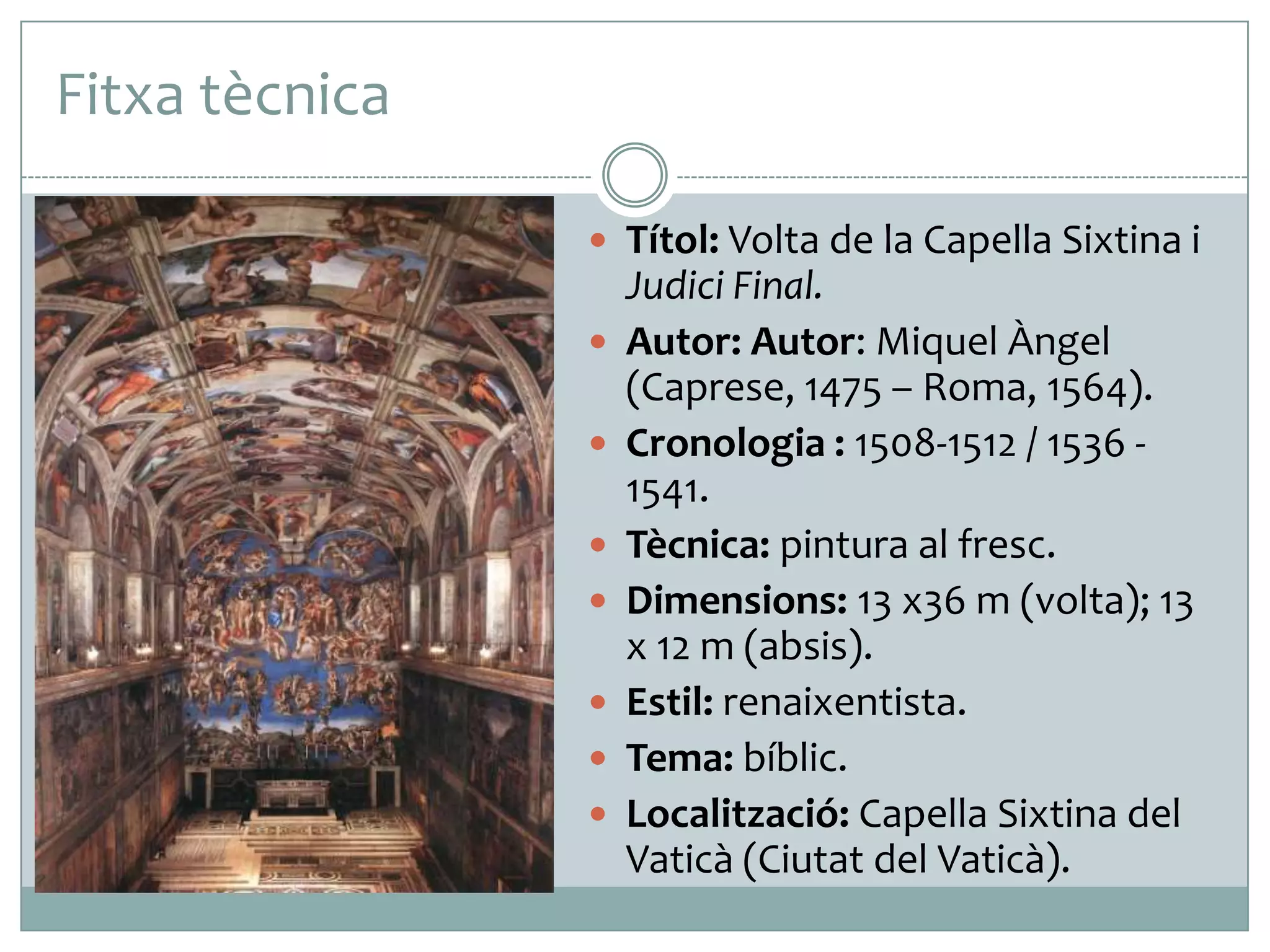 La volta de la capella Sixtina | PPTX