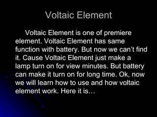 Volta Element | PPT