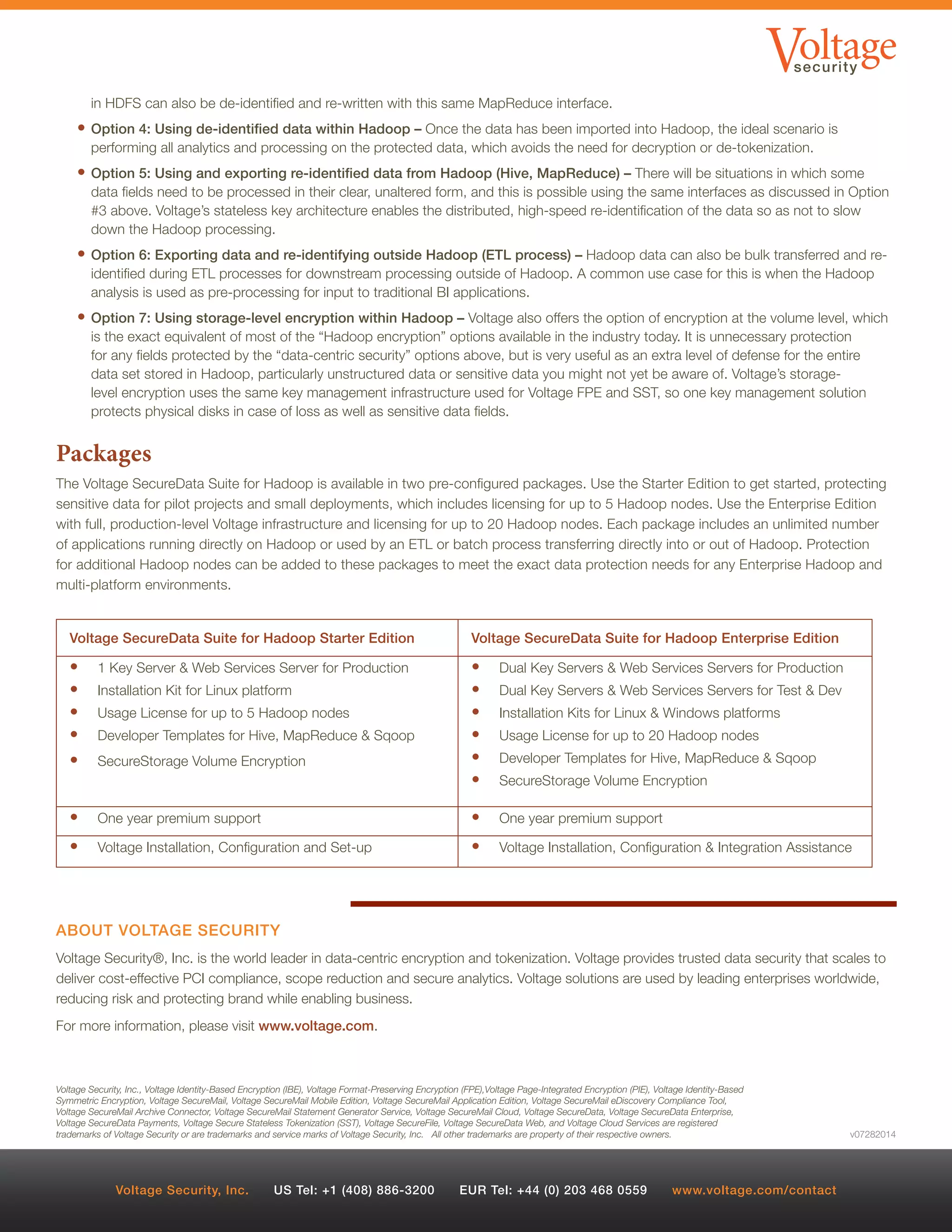 Voltage Security, Protecting Sensitive Data in Hadoop | PDF