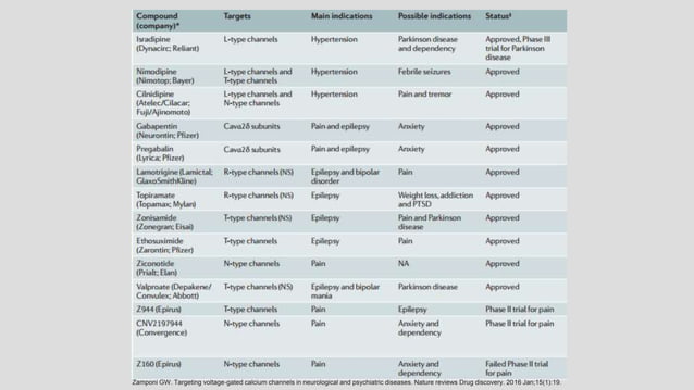 Voltage Gated Calcium Channels (VGCC) and Its Role in Neurological ...