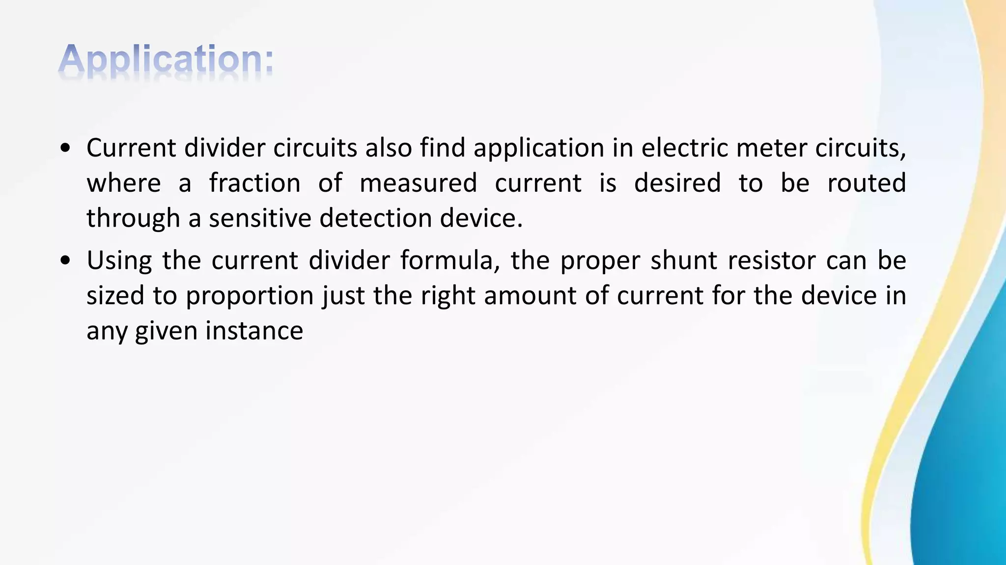 Voltage and current division rule | PPTX