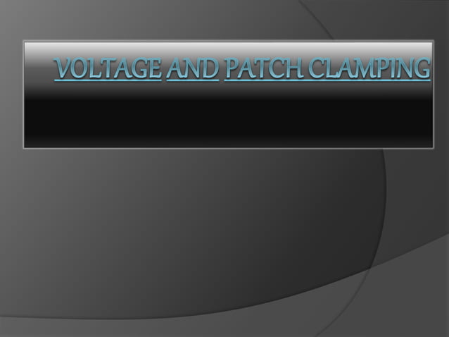 Voltage and patch clamping | PPT