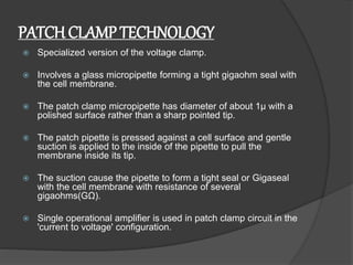 Voltage and patch clamping | PPTX