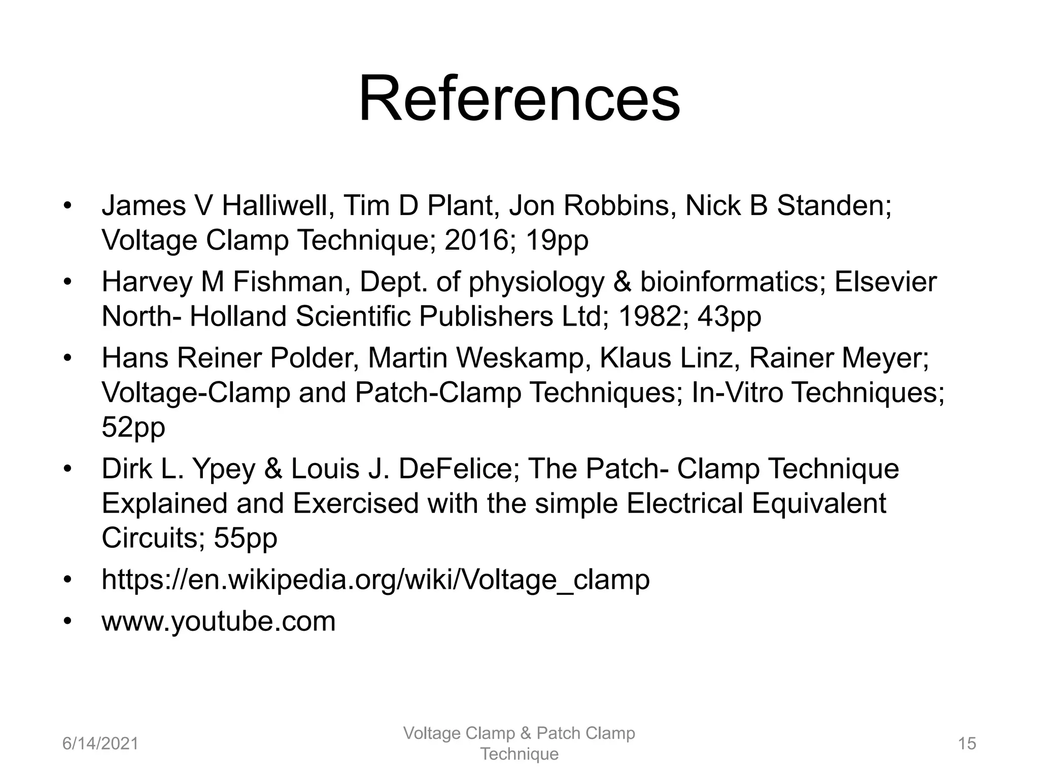 Voltage Clamp Technique | PPTX