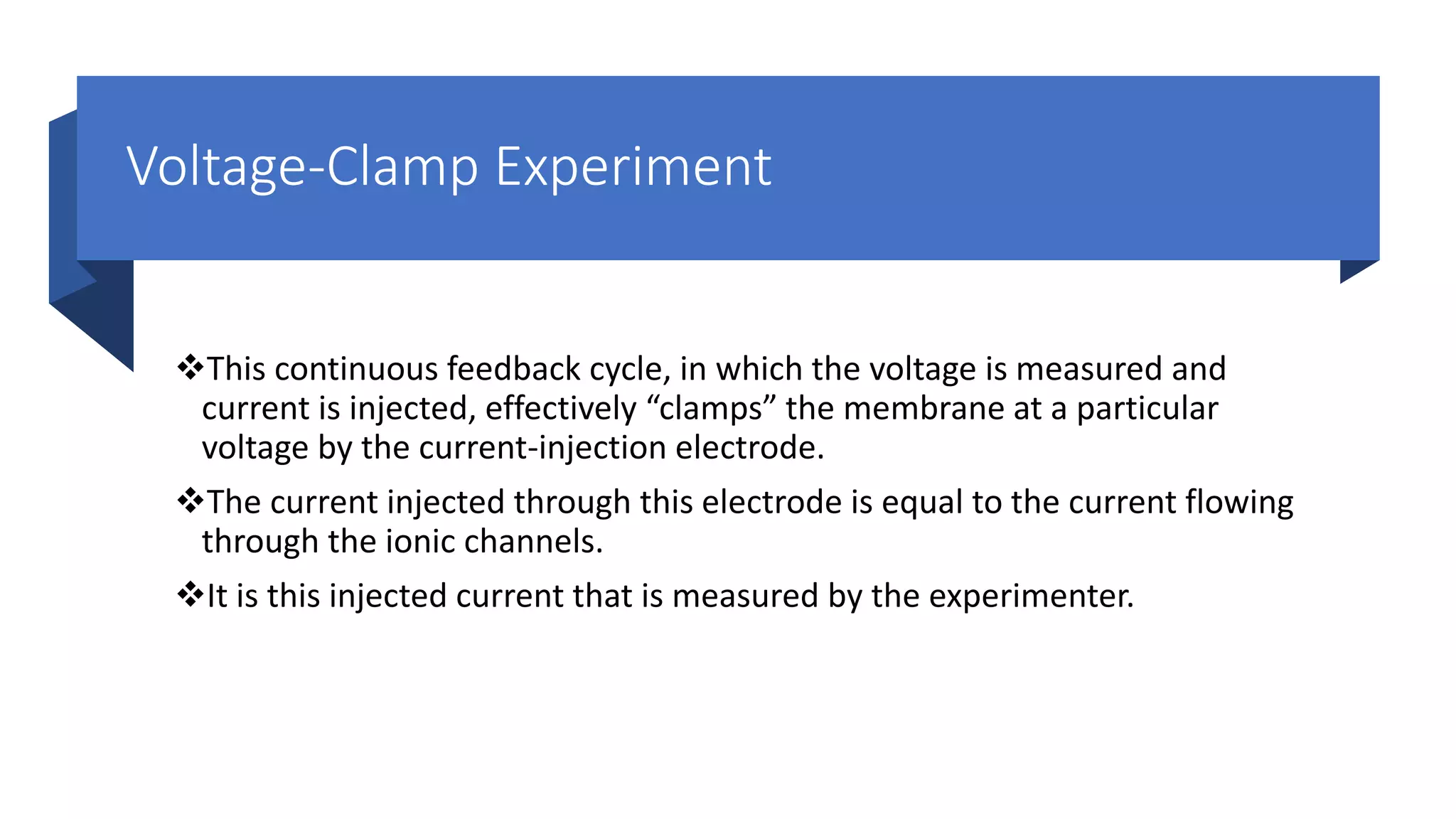 Voltage clamp experiment | PDF