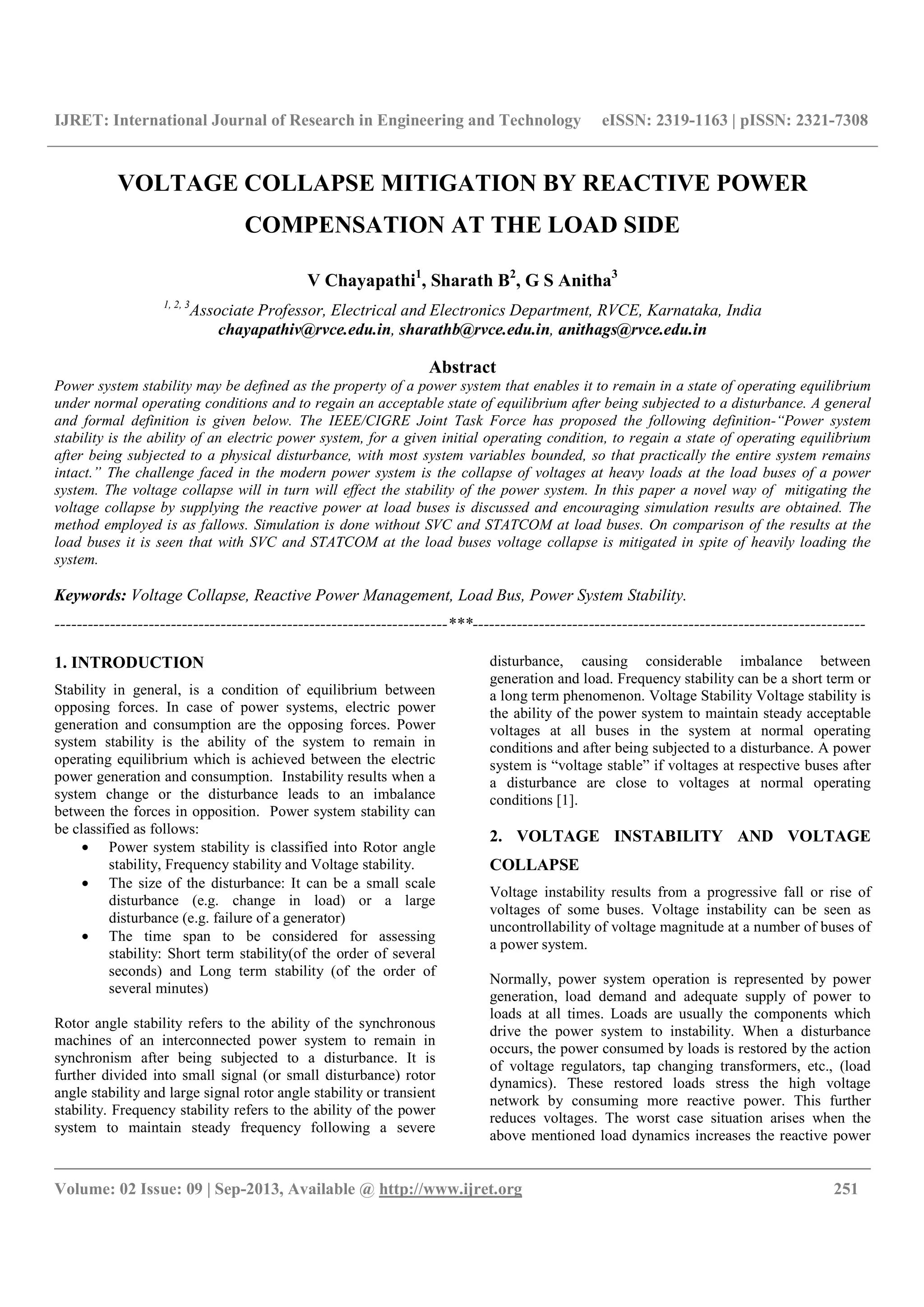 Voltage collapse mitigation by reactive power | PDF | Power and Energy Industry | Industries