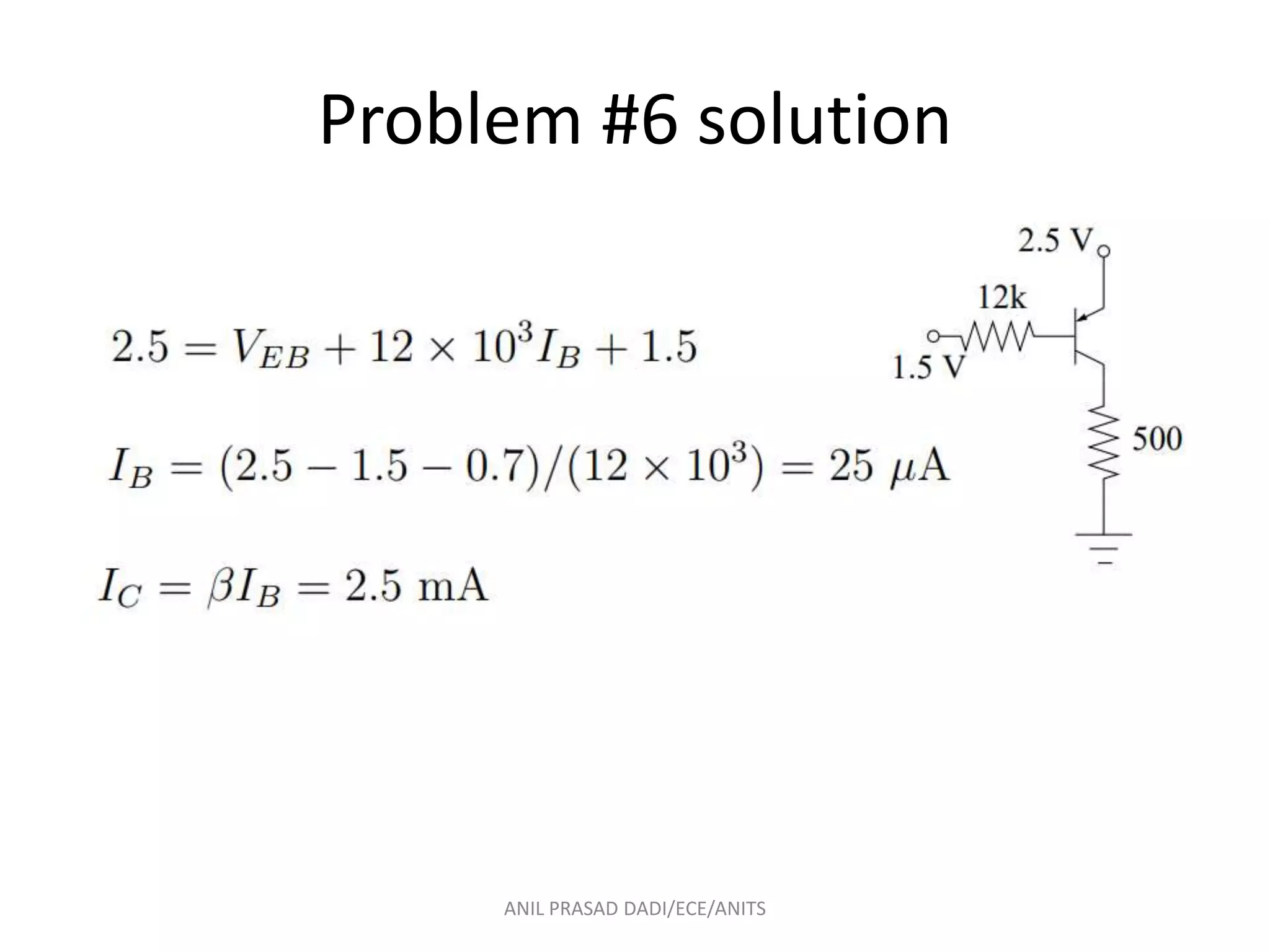 Voltage divider bias circuit | Dept of ECE | ANITS | PPT