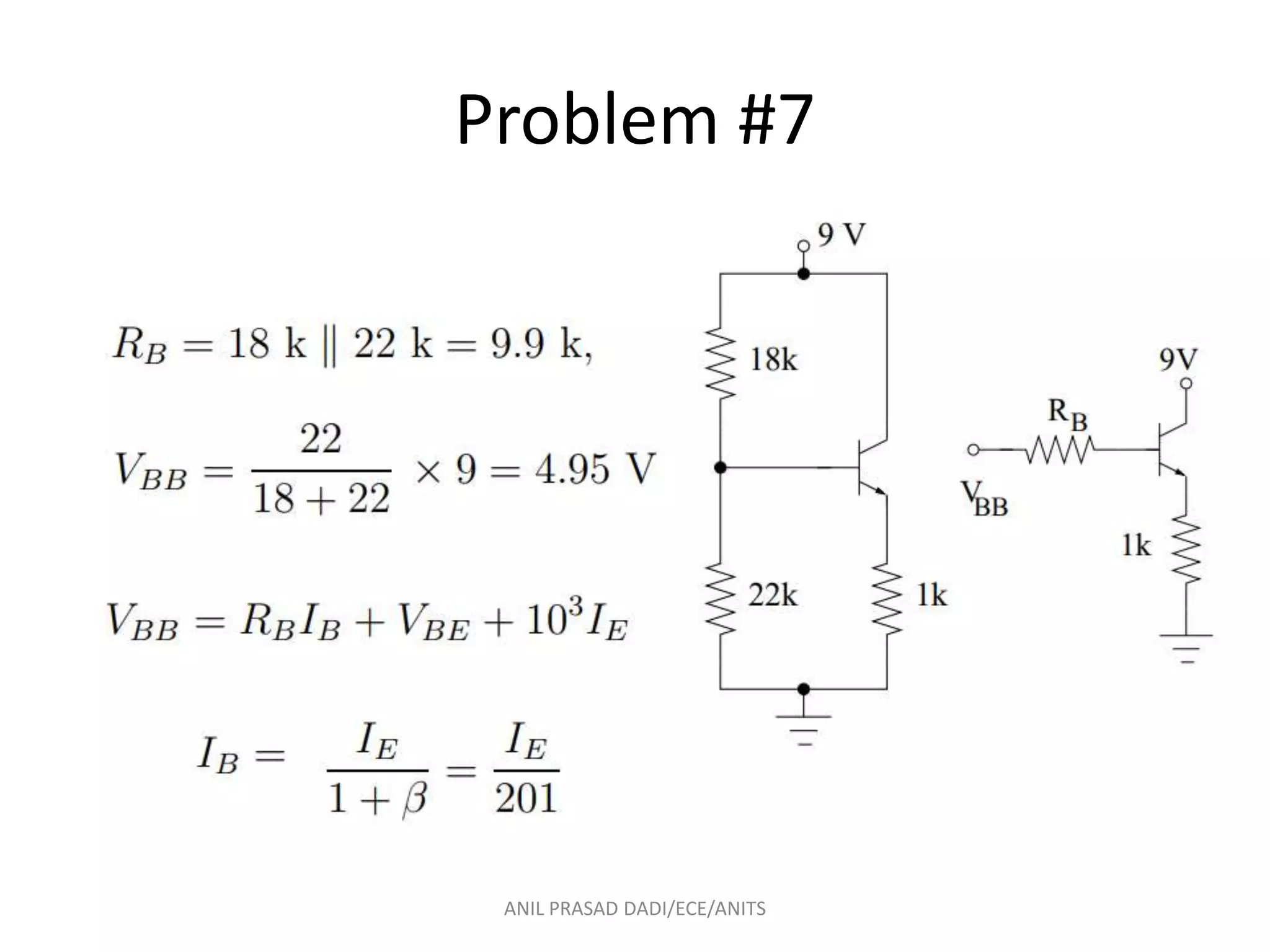 Voltage divider bias circuit | Dept of ECE | ANITS | PPT