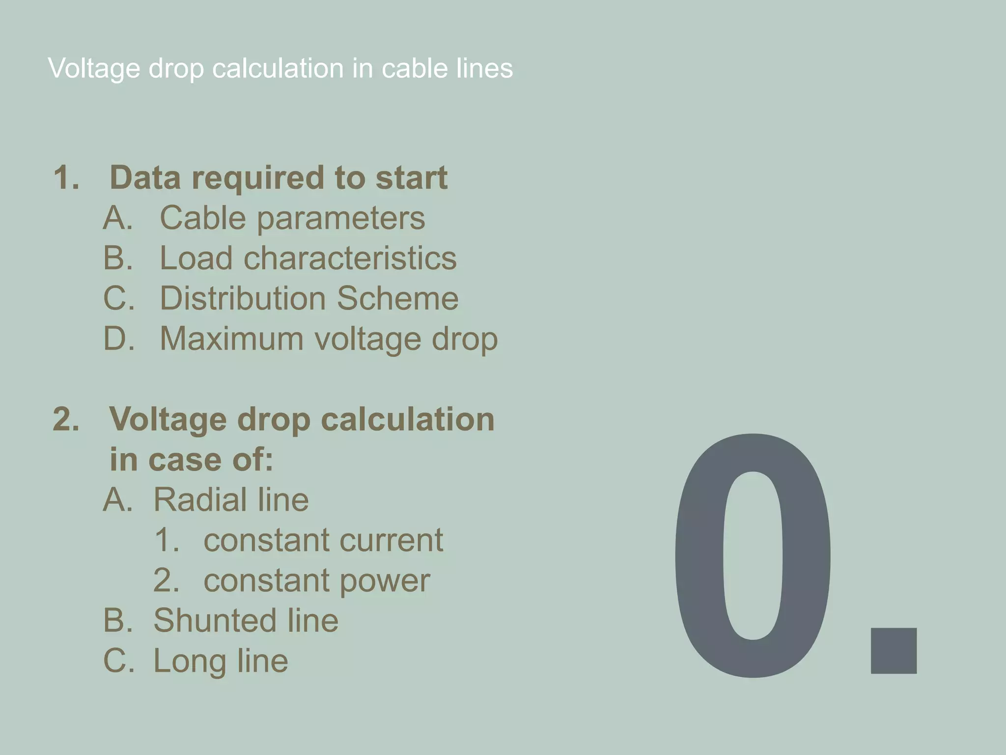 Power cable - Voltage drop | PDF