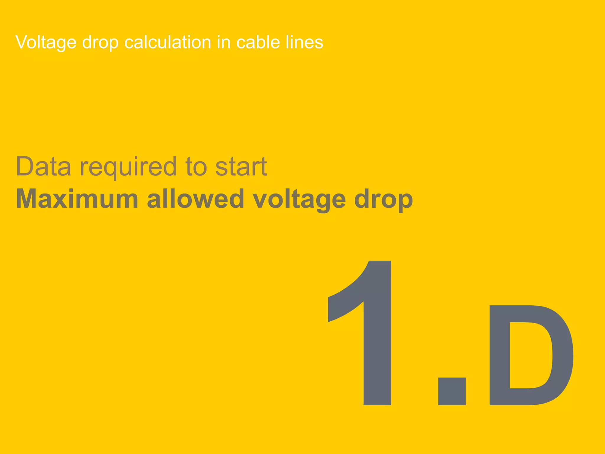 Power cable - Voltage drop | PDF