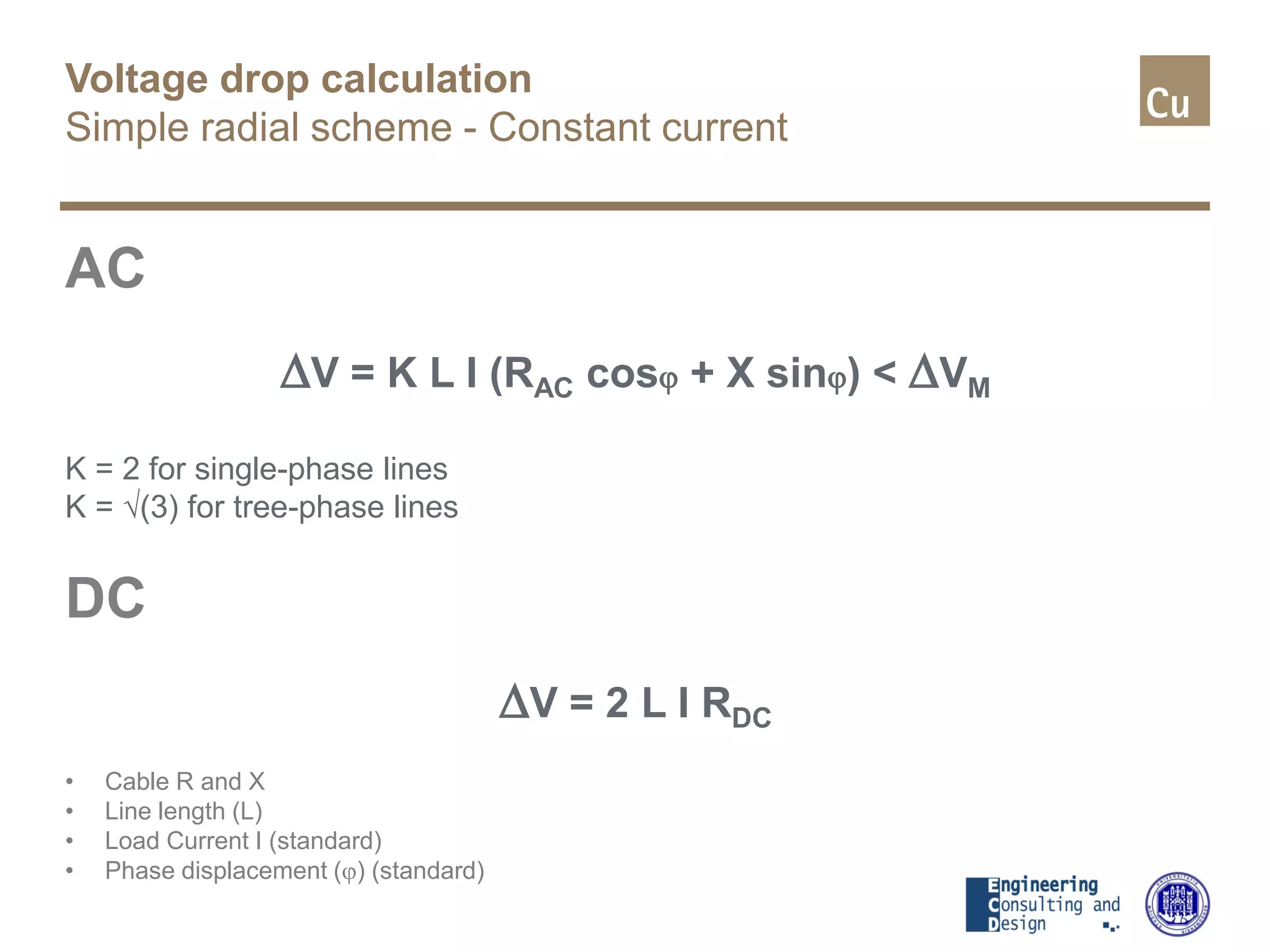 Power cable - Voltage drop | PDF