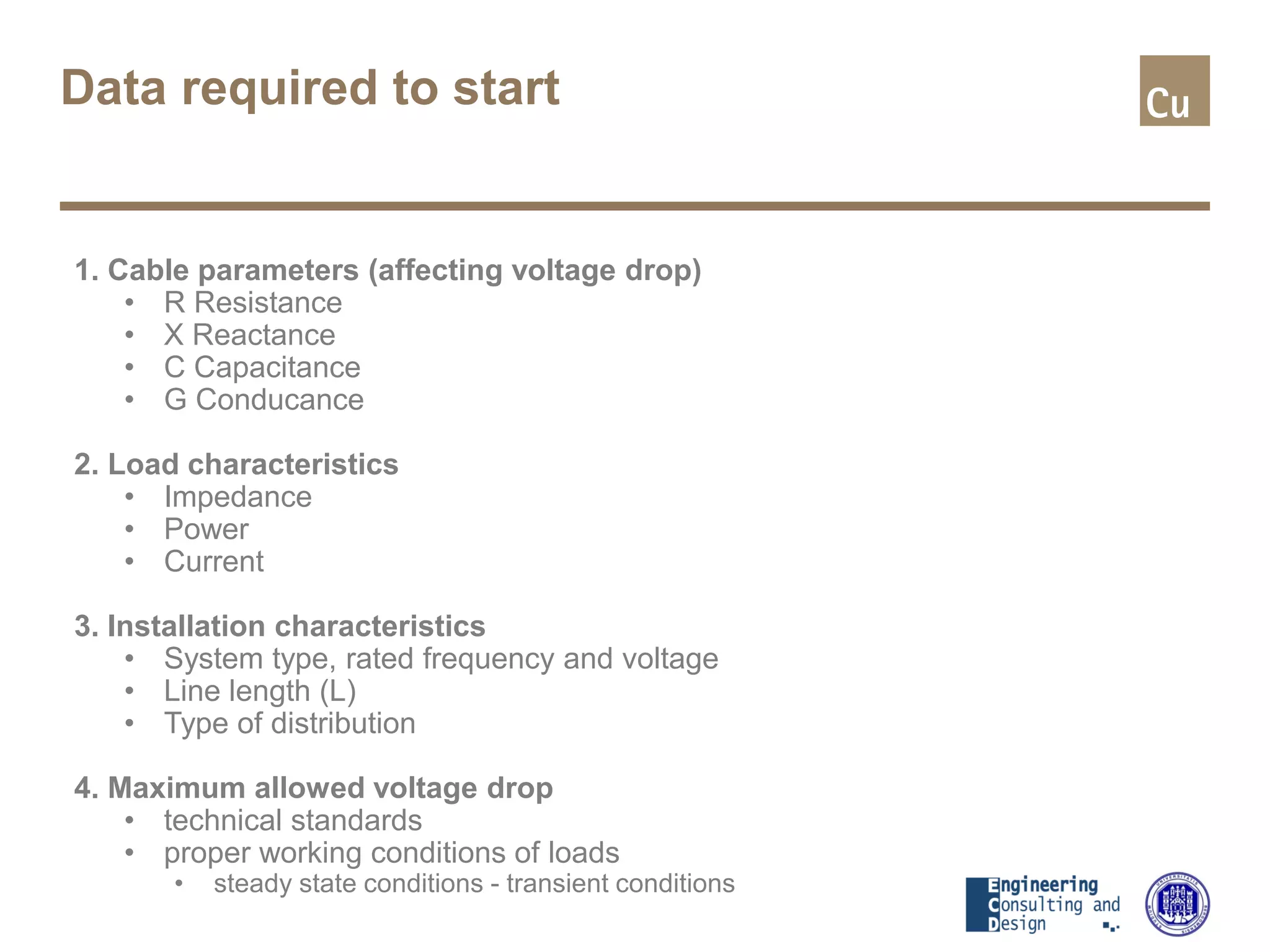 Power cable - Voltage drop | PDF