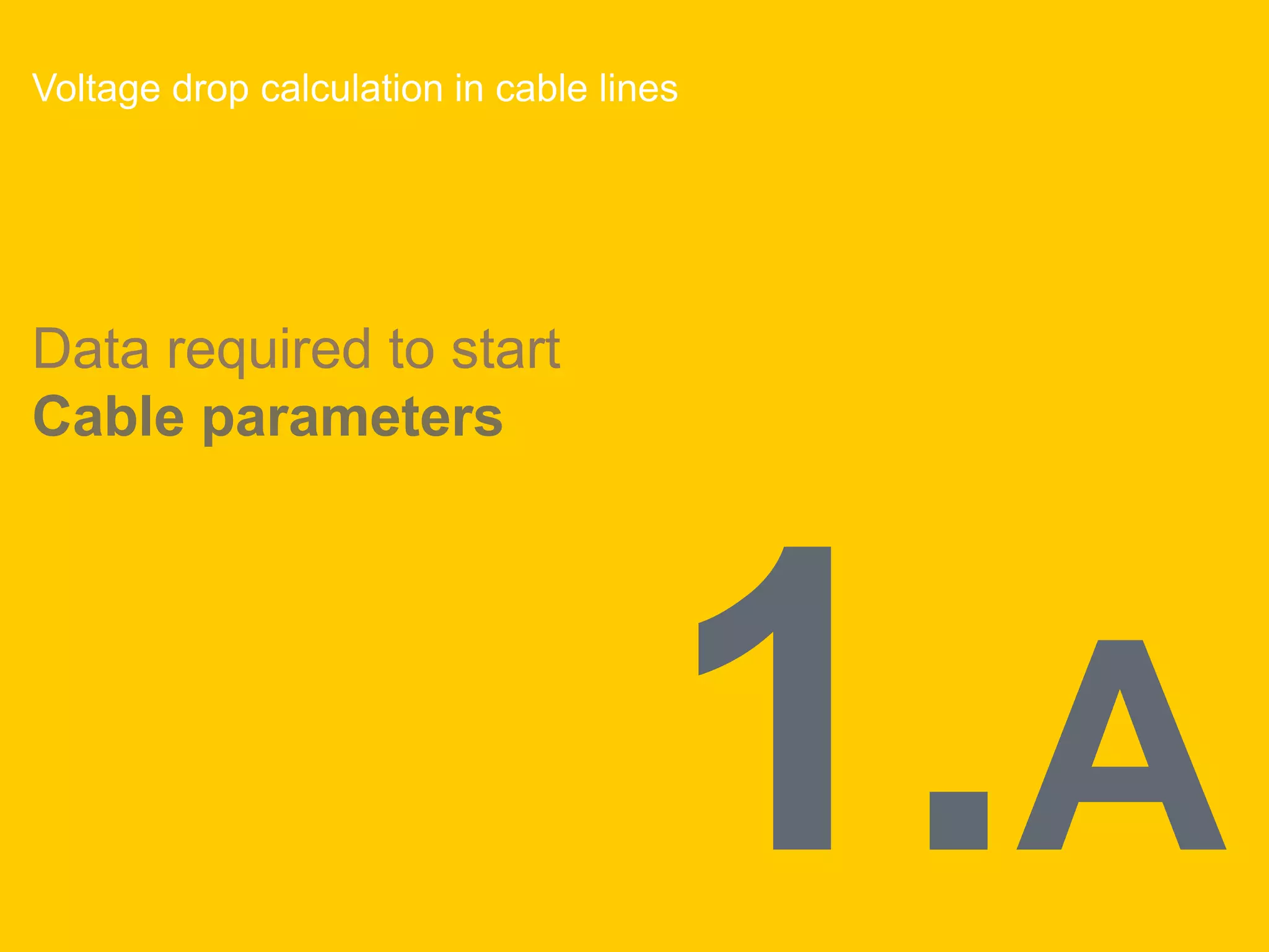 Power cable - Voltage drop | PDF
