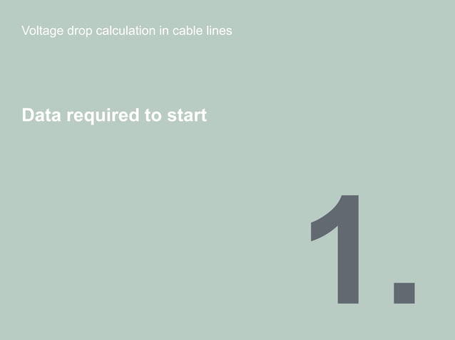 Power cable - Voltage drop | PDF