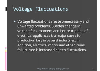Voltage fluctuations and motor tripping | PDF