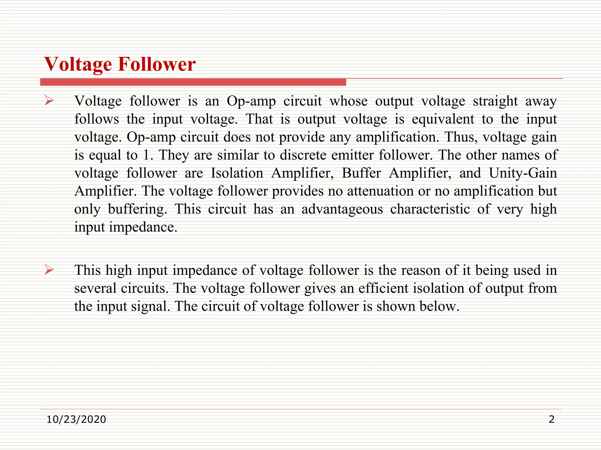 Voltage Follower | PDF