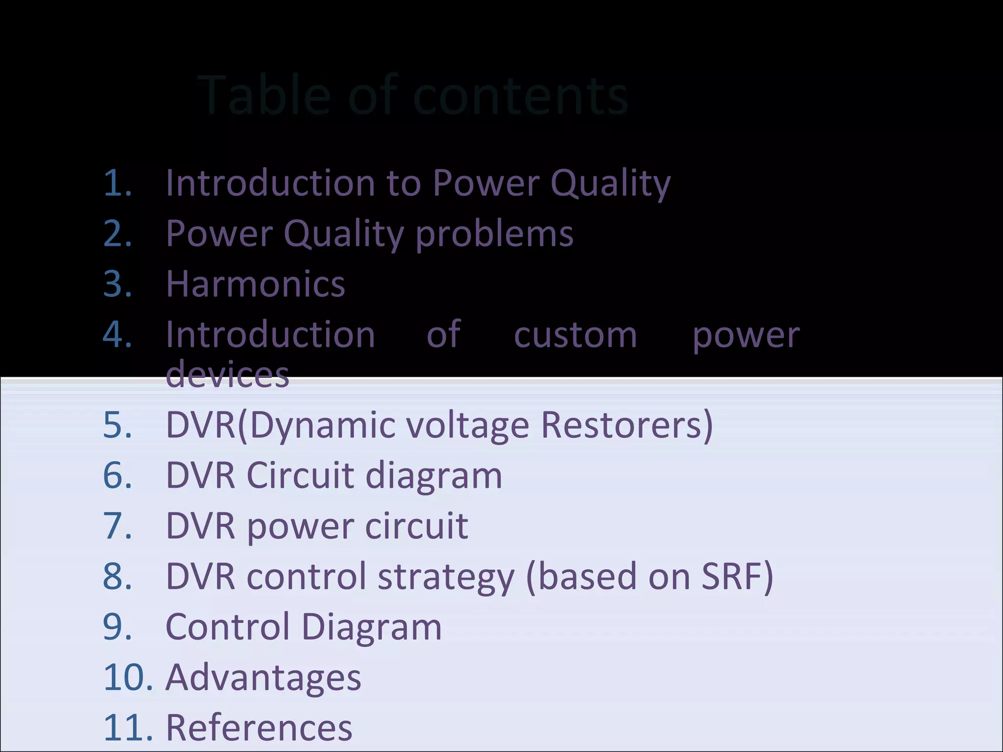 Voltage harmonic mitigation using DVR | PPT