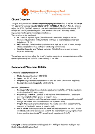 Voltage Intensifier Circuit (VIC) and Water Fuel Cell (WFC) Guide ...
