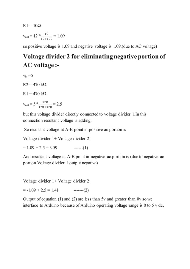Voltage measurement using arduino | PDF