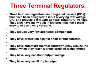 Voltage regulation | PPTX | Consumer Electronics | Technology & Computing