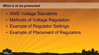 Electric Utility Solutions: Voltage Regulation | PDF