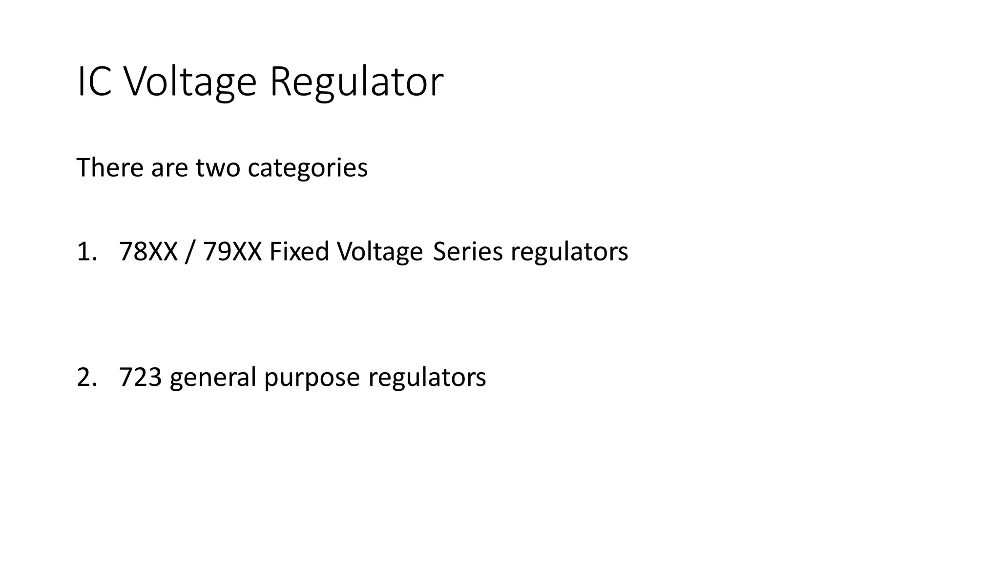 Voltage regulators | PPTX