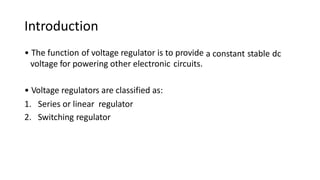 Voltage regulators | PPTX