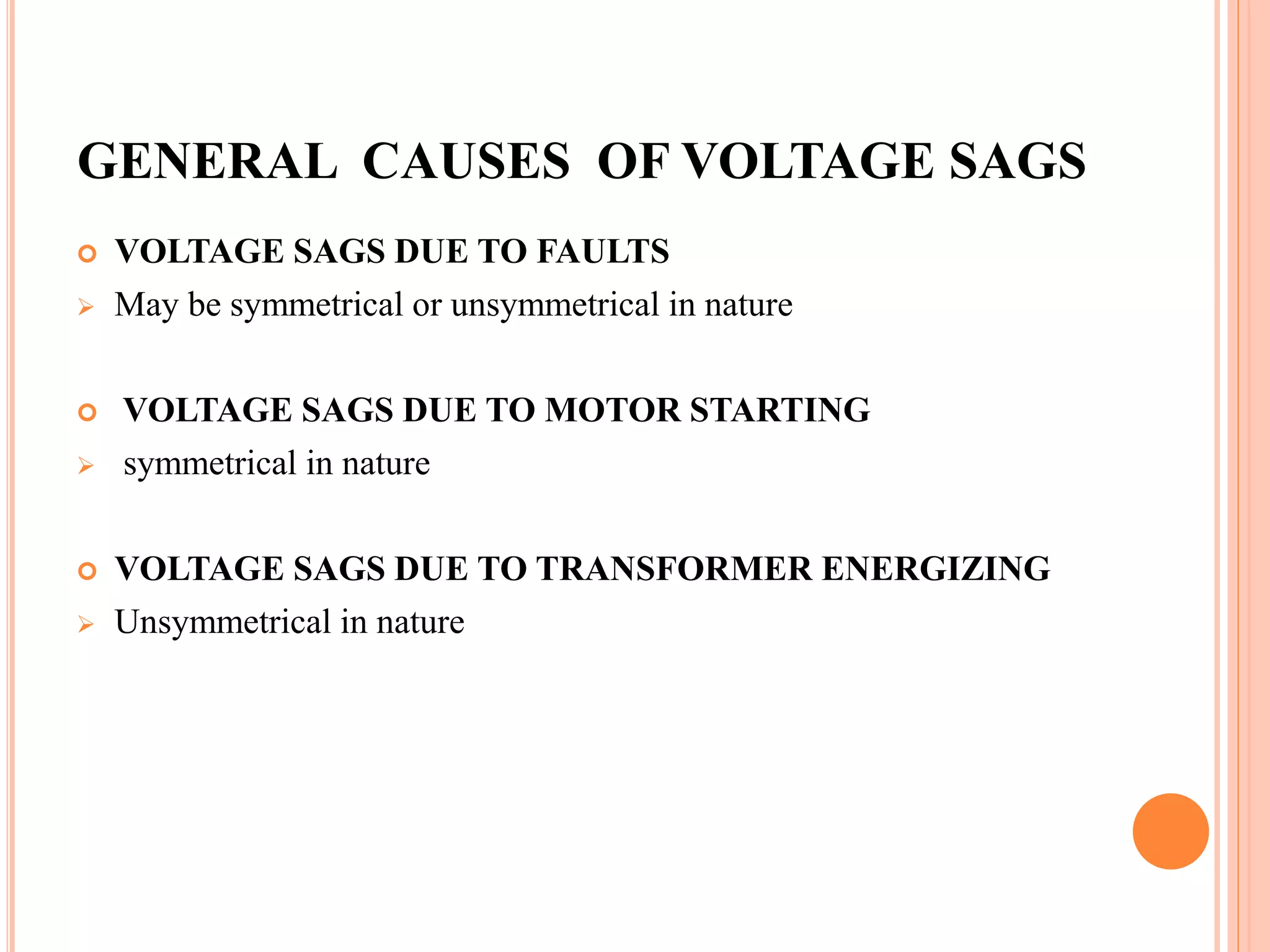 Voltage sag and it’s mitigation | PPTX