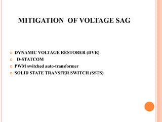 Voltage sag and it’s mitigation | PPTX