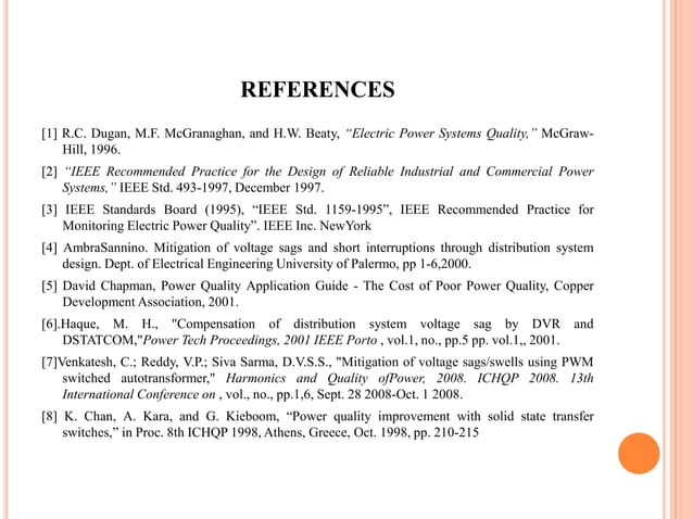 Voltage sag and it’s mitigation | PPTX