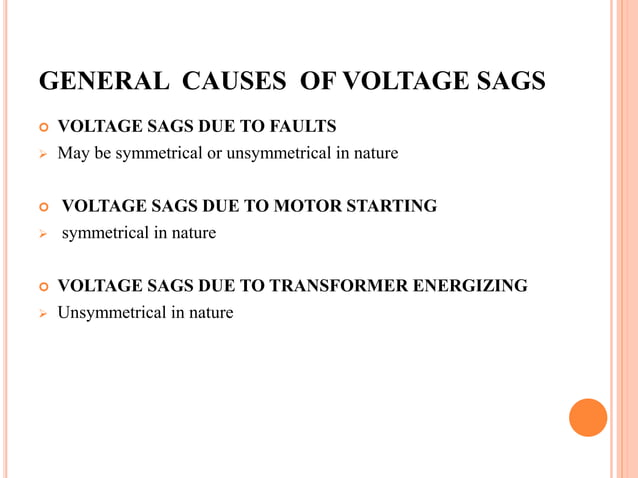 Voltage sag and it’s mitigation | PPTX