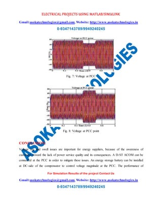 Voltage Sag and Swell Mitigation Using DSTATCOM in Renewable Energy ...