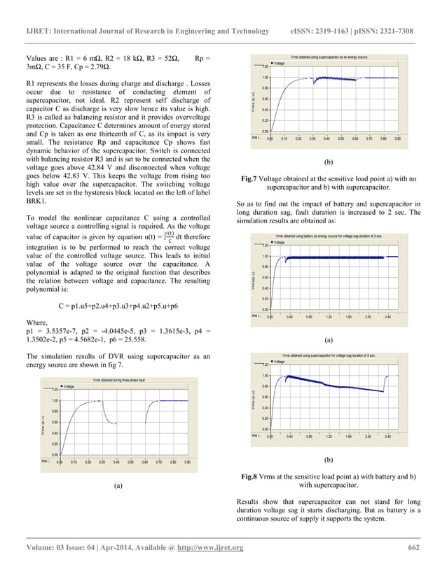 Voltage Sag Mitigation Using Supercapacitor Based Dynamic Voltage Restorer Pdf