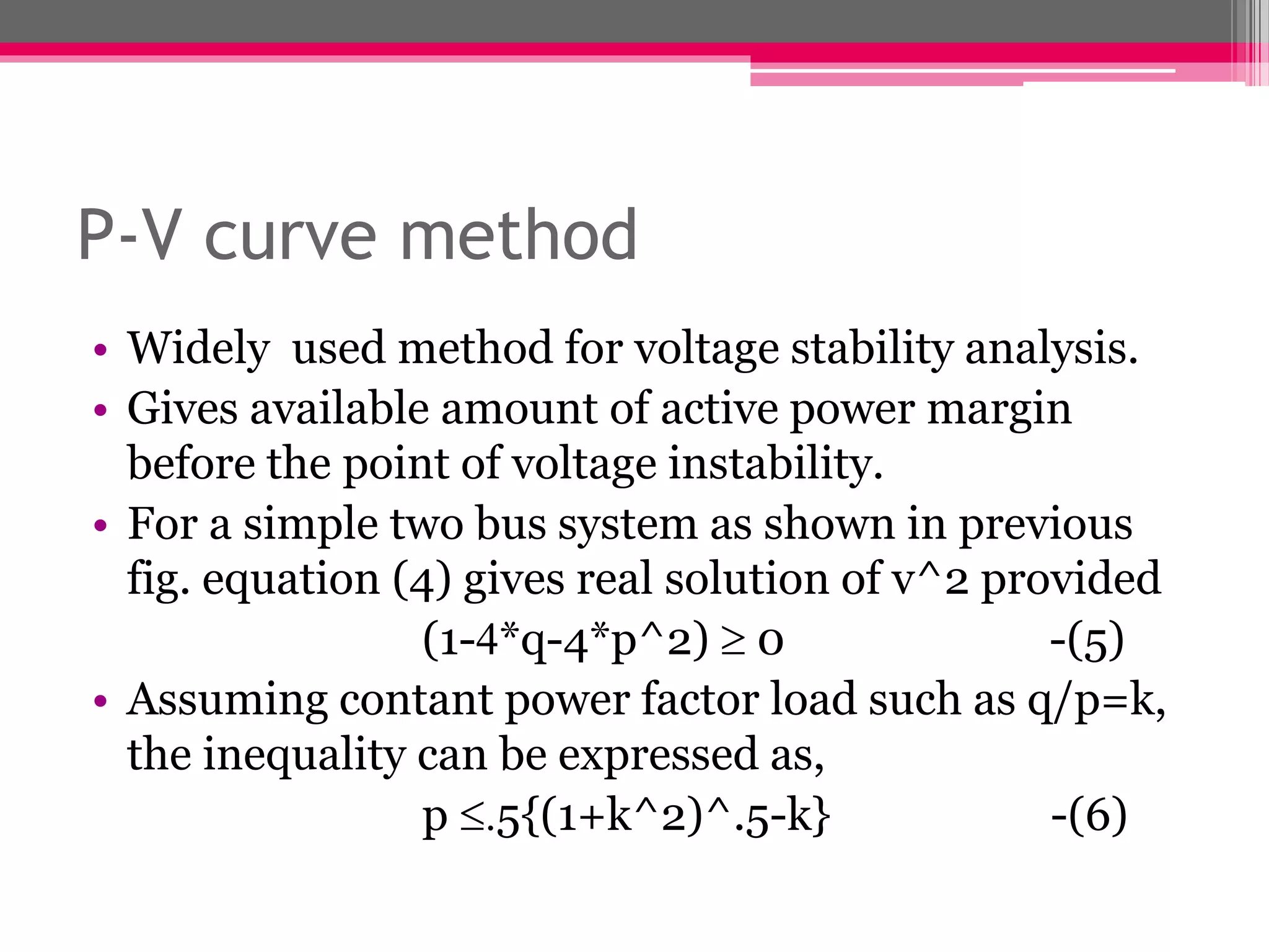 Power system voltage stability | PPTX