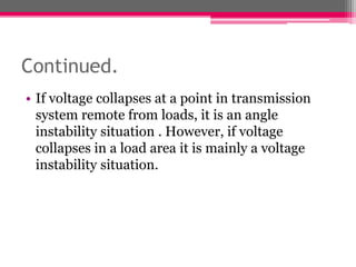Power system voltage stability | PPTX