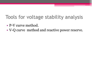 Power system voltage stability | PPTX