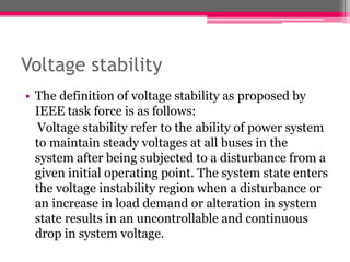 Power system voltage stability | PPTX