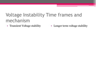 Power system voltage stability | PPTX