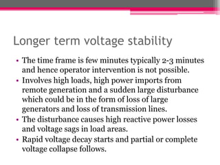 Power system voltage stability | PPTX