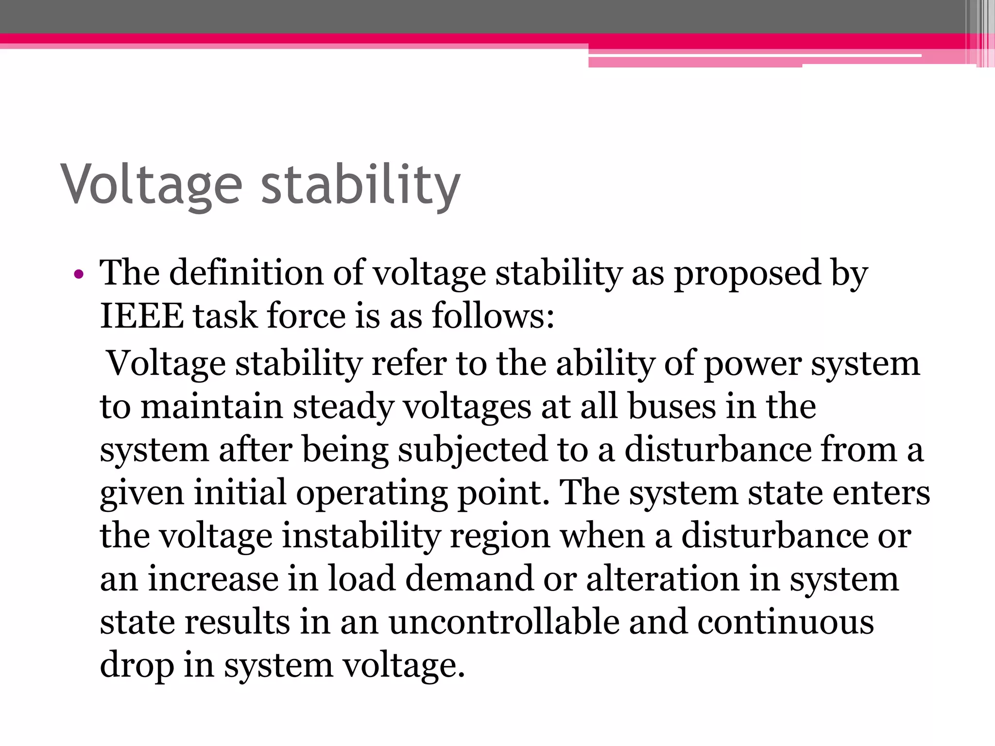 Power system voltage stability | PPT